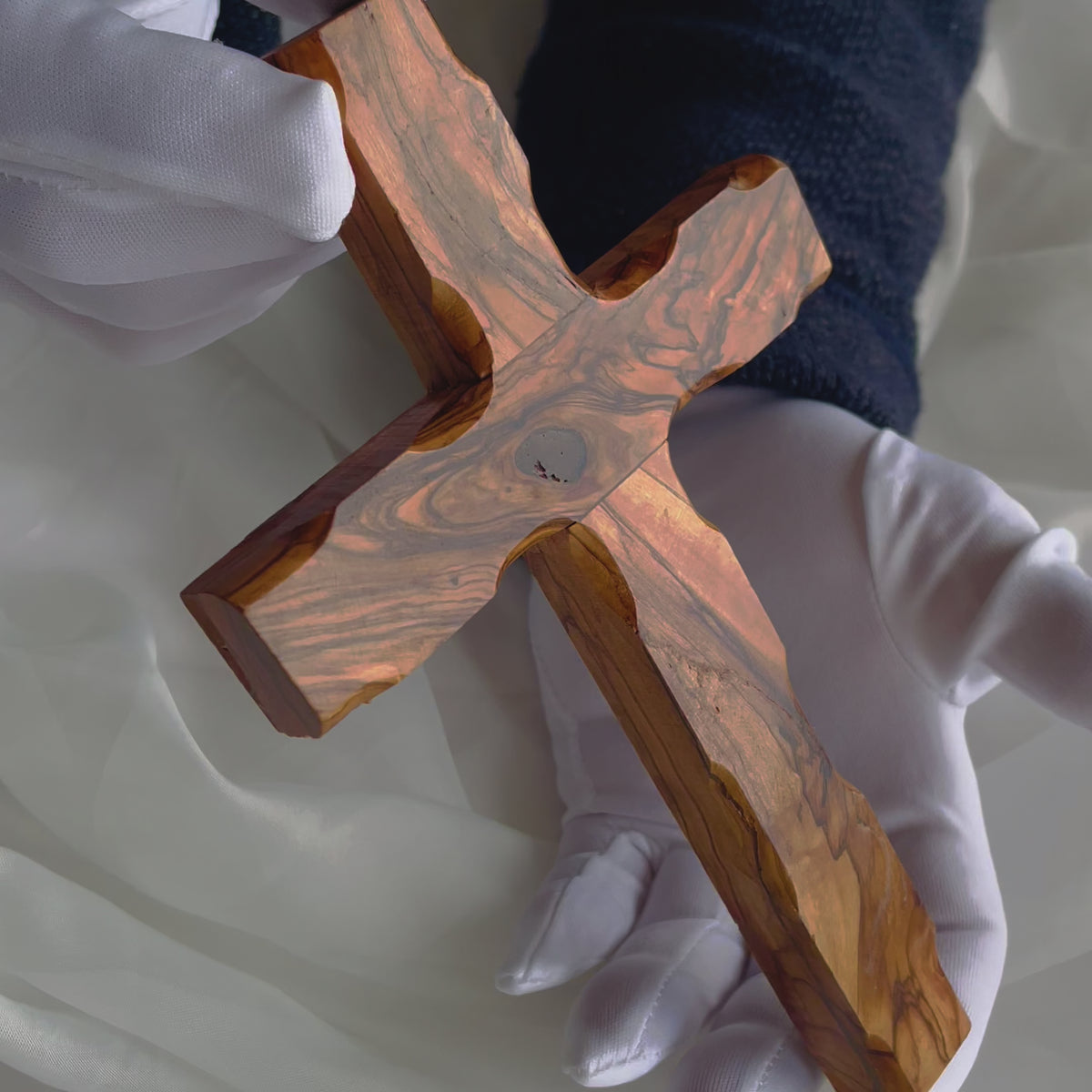 Handcrafted Olive Wood Thorn Cross from Jerusalem – Piece of Holy Land